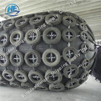 China 4.5*9m ISO BV Certificated Floating Pneumatic Marine Fender With Black Tyre Sheath for sale