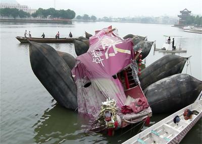 China Slavage Ship Launching Inflatable Rubber Marine Roller Airbag Black Color for sale