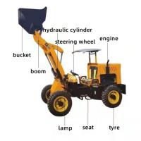 China 600 kg Machine Weight Customizable Logo Mini Telescopic Diesel Wheel Front End Loader for sale