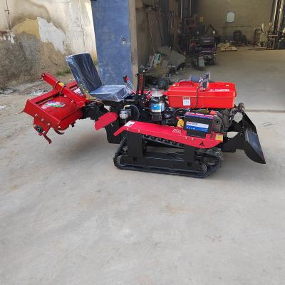 China Multifunctional Farm Cultivator Diesel Crawler Rotary Tiller for Mini Farms for sale