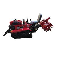 China Multifunctional Farm Cultivator Diesel Crawler Rotary Tiller for Seedbed Preparation for sale