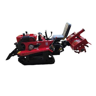 China Multifunctional Farm Cultivator Diesel Crawler Rotary Tiller for Seedbed Preparation for sale