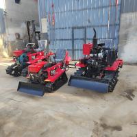 China Effortless Operation Agricultural Crawler Tractor Red black Rotary Tiller for Farming for sale