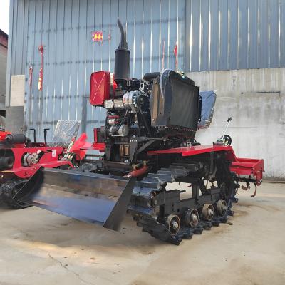 China Disel Engine Multifunctional Agricultural Rotavator Cultivator Small Crawler Tiller for sale
