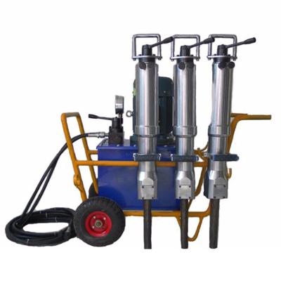 China 500-750mm Drilling Depth 200KG Weight Manual Rock Splitting Tool Hydraulic Stone Splitter Machine for sale