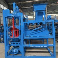 China Home 75KN Vibration Small Mini Manual Cement Hollow Diesel Brick Making Machines in Uganda for sale