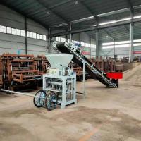 China Home 75KN Vibration Small Mini Manual Cement Hollow Diesel Brick Making Machines in Uganda for sale