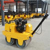 China Small Road 0.3 Ton Mini Hand Vibratory Roller Compactor with 580mm Drum Diameter for sale