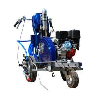 China 85 kg Gasline Engine Hand-push Single And Double Gun Cold Spray Road Marking Machine for sale