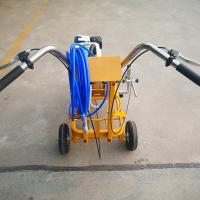 China Hand-push Asphalt Pavement Parking Space Marking Machine with Single/Double Spray Gun for sale