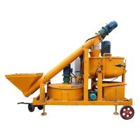China Plastering Get Gypsum Plaster Powder Machine Diesel Mobile Concrete Pump Truck with Mixer 2500 kg for sale
