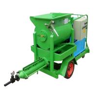 China Easy Maintenance Large Particle Concrete Mobile Mixer With Concrete Pump Grout Pump for sale