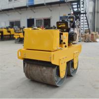 China 500kg 1000kg Walk Behind Double Drum Vibratory Road Roller with 60L Water Tank Capacity for sale