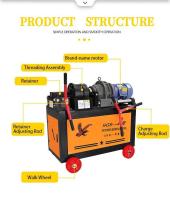 China 5.5kw Vertical Double Headed 3 Shafts Rolling Threading Machine for Precise Threading for sale