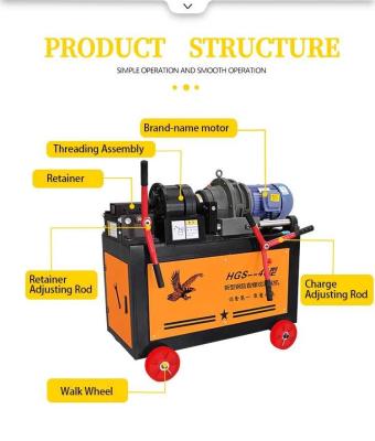 China 5.5kw Vertical Double Headed 3 Shafts Rolling Threading Machine for Precise Threading for sale
