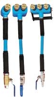 China 3 Head Handheld Air Driven Scabblers for Roughening Concrete Bush Hammer Road Paving Tools for sale