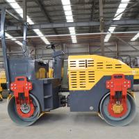 China Double Drum Vibrating Road Roller For Compacting Concrete With 19L Fuel Tank Capacity for sale