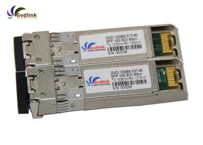 China SFP-10G-BX60U-I Compatible 60KM SFP+ Fiber Transceiver for sale