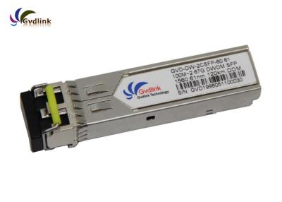 China DWDM 2.5G SFP Transceiver 1560.61nm 120km Dual LC SMF DOM for sale