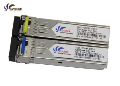 China GVD-1000BX-S35-3 3KM Bidirectional Fiber Optic Transceiver for sale