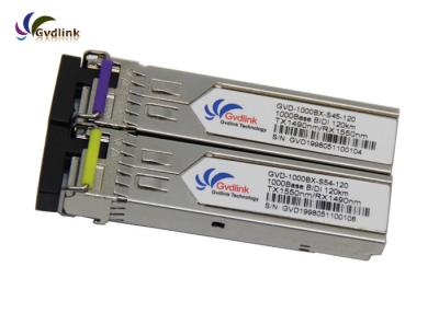 China 1.25G SFP BIDI Single Fiber Transceiver Module 1550nm 1490nm 120km for sale