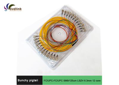 China 6.3mm SM9/125um Bunchy Pigtail Fiber Patch Cord for sale