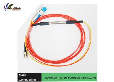 China 2mm LC/MM OM1 Mode Conditioning Patch Cable 1000Base-LX for sale