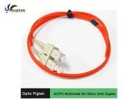 China ROHS Certified SC MM 50/125um Duplex Fiber Patch Cable 2m for sale