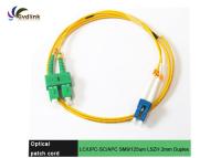 China LC/UPC-SC/UPC SM 9/125um Fiber Optic Jumper Cables for sale