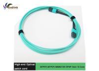 China MTP-MTP Female MM 12 Cores 3mm OFNP Fiber Patch Cord for sale