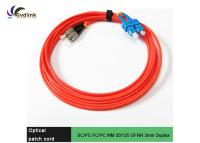 China SC/UPC to FC/UPC Multimode Duplex Fiber Optic Patch Cable 3mm OFNR 2m for sale