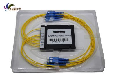China LC/UPC Dual Fiber 8CH CWDM Mux Demux 1470-1610nm Low Insertion Loss for sale