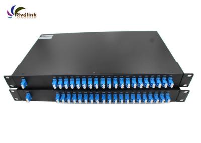 China 40ch C21-C60 Flat-top AAWG DWDM Mux Demux Dual Fiber with Monitor Port for sale