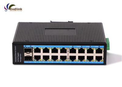 China DC12V 1000mb/S 16 Ethernet Port Fiber Optic POE Switch for sale