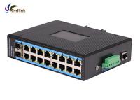 China DC12V 1000mb/S 16 Ethernet Port Fiber Optic POE Switch for sale