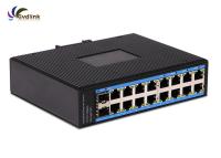 China DC12V 1000mb/S 16 Ethernet Port Fiber Optic POE Switch for sale