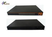 China 24 Gigabit 30W Fiber Optic POE Switch for sale
