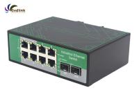 China Industrial 8 Port Gigabit PoE Switch with 2 SFP Uplink 48Gbps Switching Capacity for sale