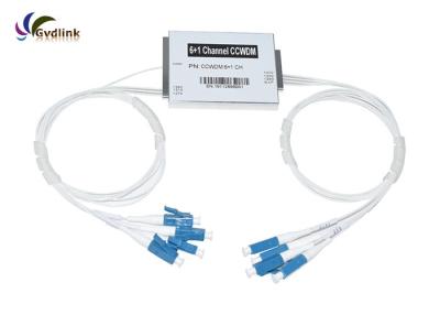 China Single Fiber LC/UPC 1370nm 6+1 Channels CWDM MUX DEMUX for sale