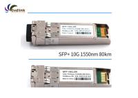 China 10G SFP+ 1550nm 80km SMF Fiber Transceiver OSX080N01 Compatible Hot Pluggable for sale