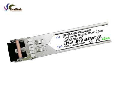 China CWDM SFP 1.25G 1611nm 40km Duplex LC Fiber Transceiver Module for sale
