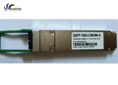 China Dual CDR 2km 100G Optical Transceivers  QSFP 100GBASE-CWDM4 for sale