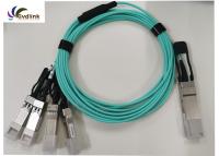 China Huawei Compatible 0.6W QSFP+ to 4xSFP+ AOC Cable 10m OM3 OM4 40G Breakout for sale
