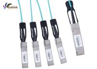 China Huawei Compatible 0.6W QSFP+ to 4xSFP+ AOC Cable 10m OM3 OM4 40G Breakout for sale