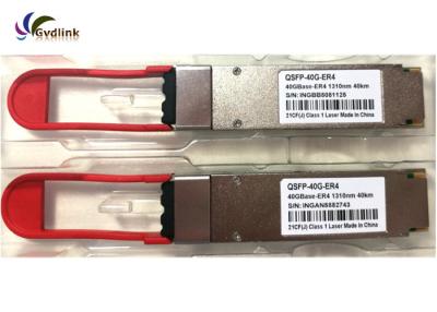 China QSFP+ 40GBASE-ER4 1310nm 40km LC SMF Optical Transceiver Module HW Compatible for sale