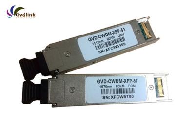 China 10G CWDM XFP Transceiver 1571nm 80km EML APD LC SMF MSA Compatible for sale
