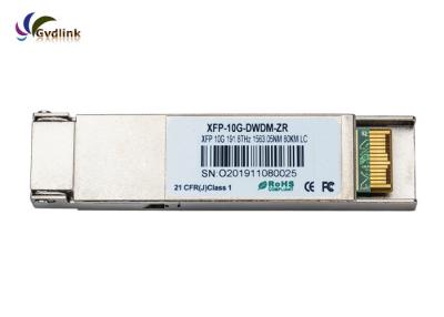 China 10G DWDM XFP Optical Transceiver 1532.68nm 80km DFB ESD Protection HW Compatible for sale