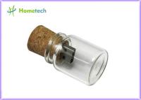China Transparent Wood Glass Message In A Bottle Usb Flash Drive 4GB 8GB for sale