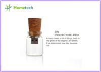 China Transparent Wood Glass Message In A Bottle Usb Flash Drive 4GB 8GB for sale