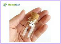 China Transparent Wood Glass Message In A Bottle Usb Flash Drive 4GB 8GB for sale